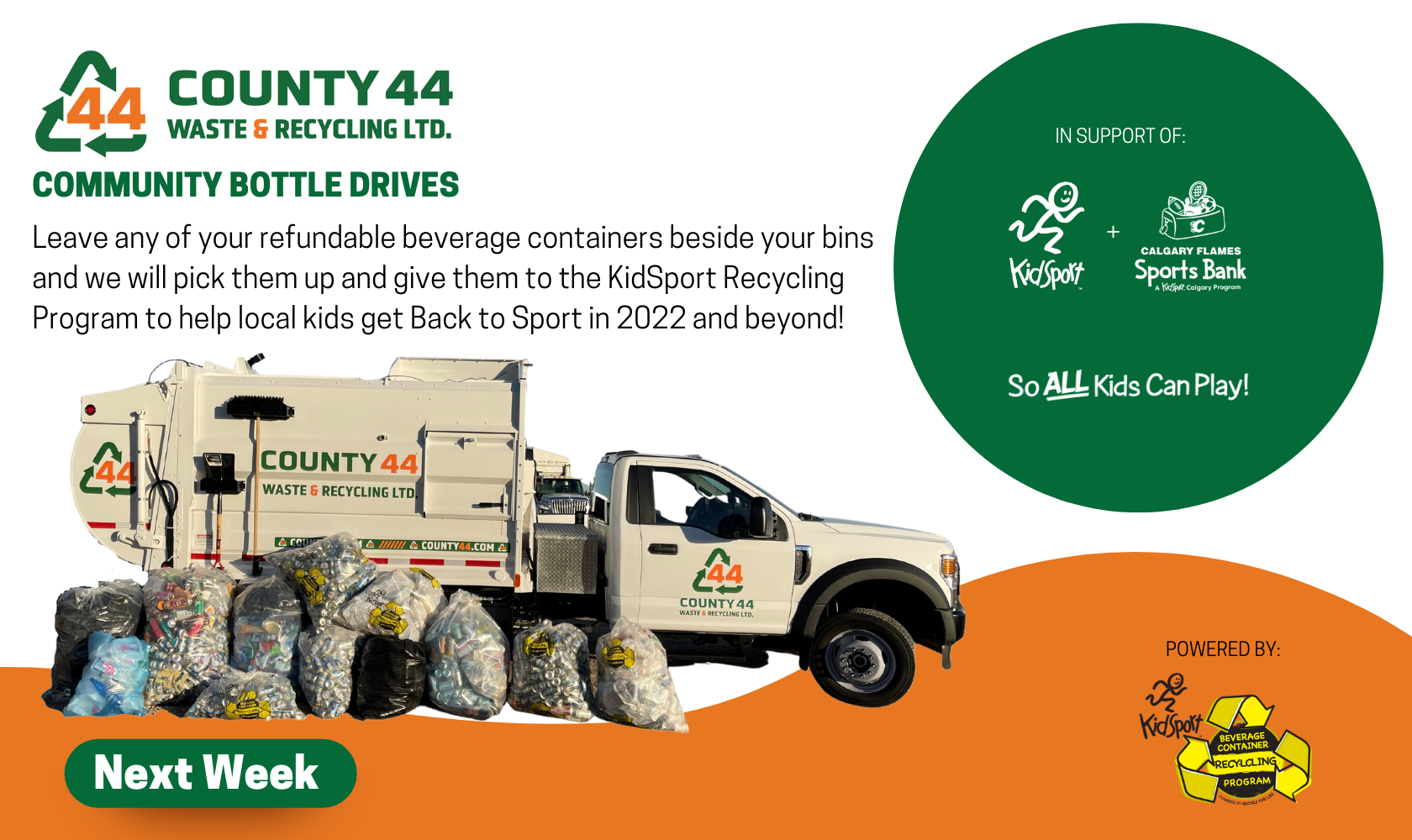 Join Our Community Bottle Drive for KidSport and the Flames Sports Bank ...